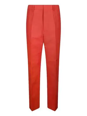 Sofie D'hoore Straight-leg Cotton Trousers - Red