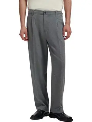OLAF Pleated Straight-leg Trousers - Grey