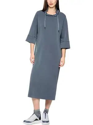 MARCCAIN Drawstring Hooded Midi Dress