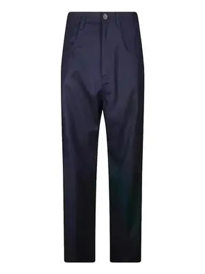 Sofie D'hoore Low-crotch Wool Trousers - Blue
