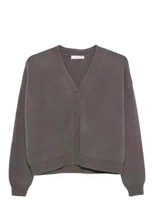 LISKA V-neck Knitted Cardigan - Grey