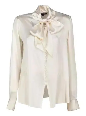 VINTAGE Pussy-bow Button-up Shirt