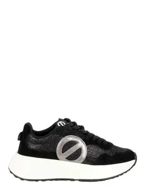 NO NAME Carter Glitter-detail Logo-patch Sneakers - Black