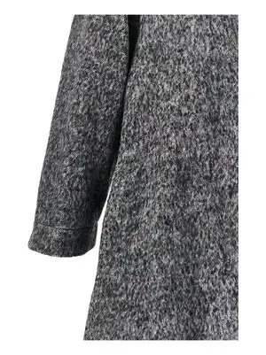 Emporio Armani Melange Concealed-fastening Coat - Grey