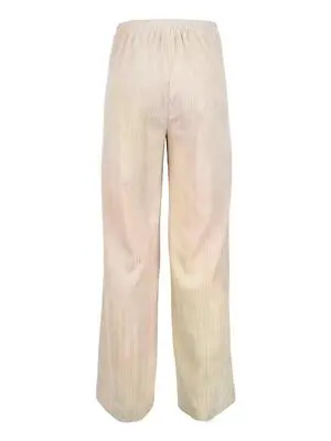 VIA MASINI 80 Corduroy-effect Straight-leg Trousers - Neutrals