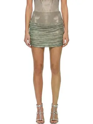 GIUSEPPE DI MORABITO Crystal-embellished Ruched Mini Skirt
