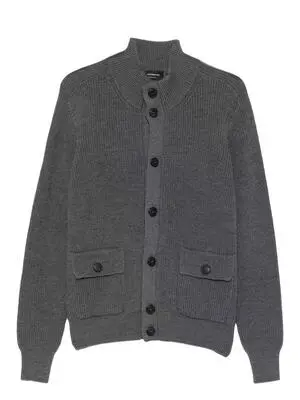 AROVESCIO Button-up Knit Cardigan - Grey