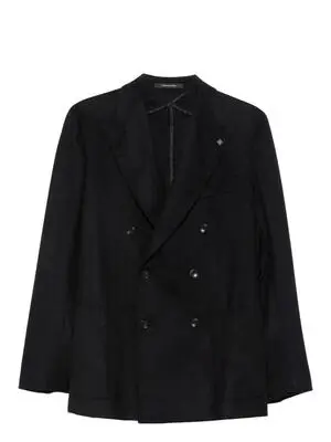 Tagliatore Double-breasted Peak-lapels Blazer - Blue