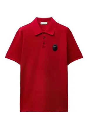 Versace Cotton Piqué Polo - Red
