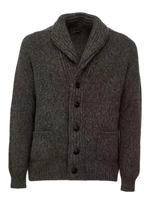 Fedeli Quito Shawl-collar Cardigan Brown