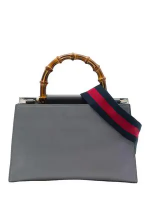 GUCCI 2016-2026 Small Calfskin Bamboo Web Nymphaea Satchel