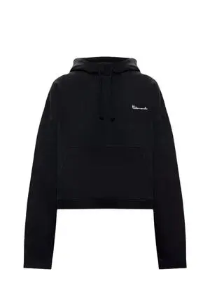 VETEMENTS Logo-embroidered Cropped Hoodie