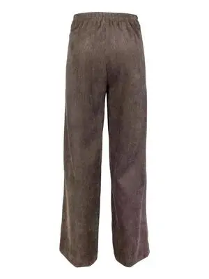 VIA MASINI 80 Corduroy Elasticated-waist Trousers Brown