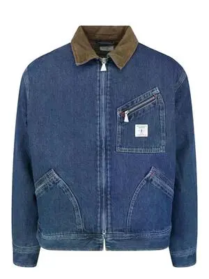 ROY ROGER'S Corduroy-collar Denim Jacket - Blue
