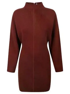 Max Mara Raised-seam Knitted Mini Dress - Red