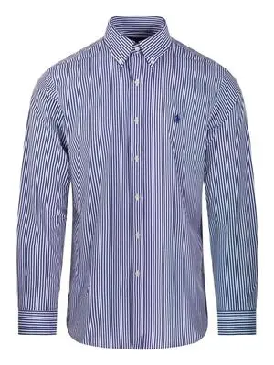 Ralph Lauren Vertical-stripe Button-down Shirt - Blue