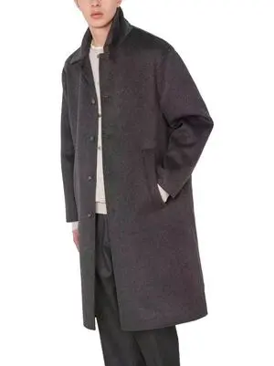 Officine Générale Braxton Button-fastening Wool Coat - Grey
