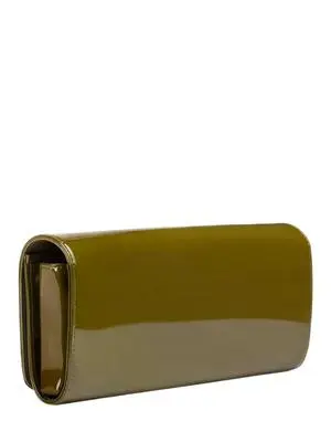 LE SILLA Patent Leather Clutch Bag - Green