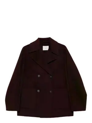 JOSEPH Flavia Double-breasted Peacoat Red