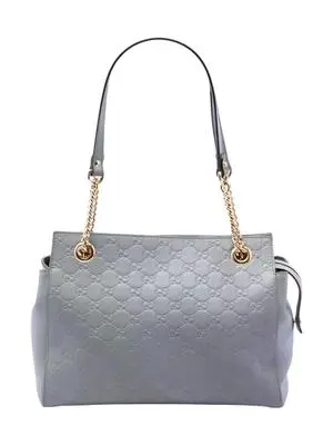 Gucci 2016-2026 Medium Guccissima Soft Shoulder Bag - Grey