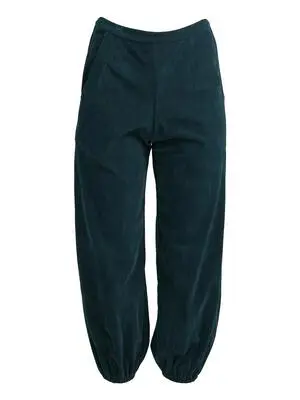 KRISTINIT Green Teal Velvet Le Bel Age Pants Green