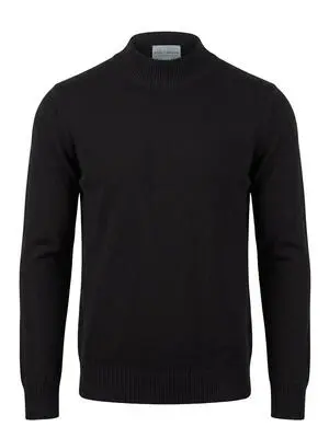 RON TOMSON Mock Neck Relaxed Sweater - Black