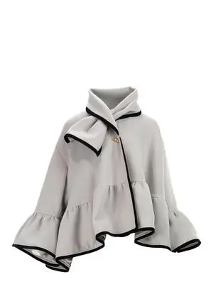 KRISTINIT Grey Wool Dzidra Cape