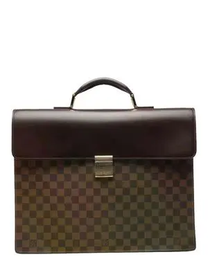 LOUIS VUITTON 2005 Damier Ebene Altona Gm Business Bag - Brown