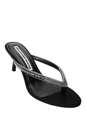 Alexander Wang Courtney 65 Thong Sandals - Black/silver