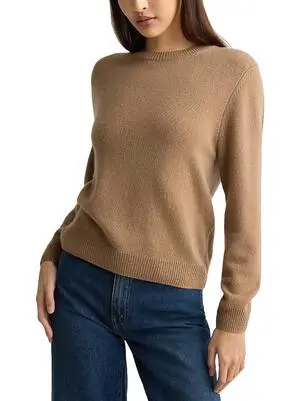 St. John Cashmere Long Sleeve Sweater - Camel