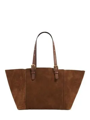 Gerard Darel Simple Suede Tote Bag - Camel