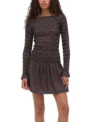 Hill House Home The Dalia Mini Nap Dress - Duke Dot Chocolate