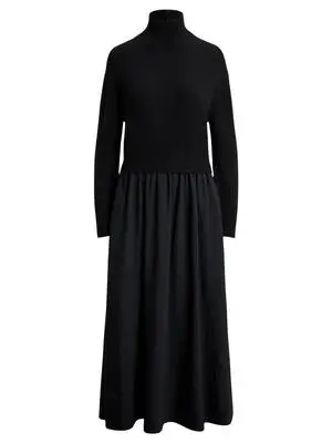 POLO RALPH LAUREN POLO RALPH LAUREN Wool-Bodice Crepe Dress