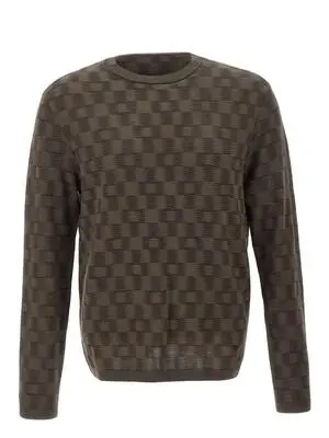 Emporio Armani Wool Crewneck Sweater - Brown