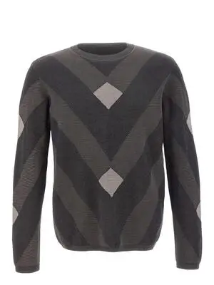 Emporio Armani Cotton Crewneck Sweater - Blue