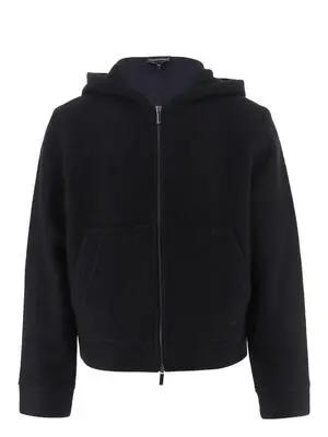 Emporio Armani Emporio Armani Wool Blend Blouson Jacket Black