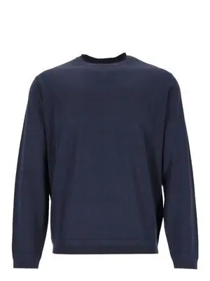 Emporio Armani Wool Crewneck Sweater - Blue