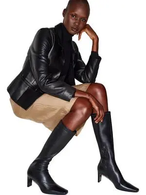 REFORMATION Rosa Stretch Knee Boot Stretch Leather