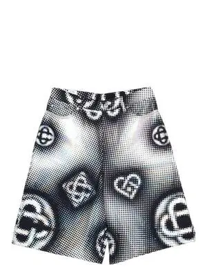 Casablanca Printed Wide-leg Shorts - Black