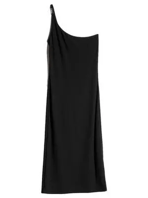 Gucci Viscose Crêpe Jersey One Shoulder Dress - Black