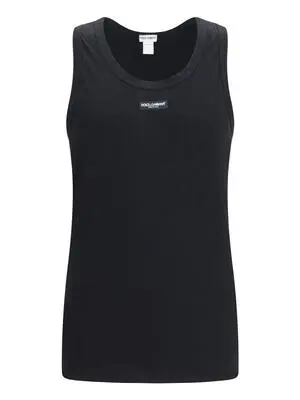 Dolce & Gabbana Marcello Stretch-cotton Tank Top - Black