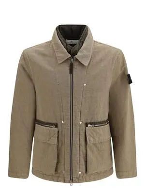STONE ISLAND Padded Cotton And Wool-blend Jacket