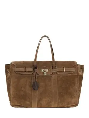Brunello Cucinelli Explorer Suede Travel Bag - Brown