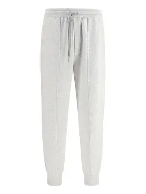 Brunello Cucinelli Double-knit Cahmere Pant With Crête And Zip At The Hem - Grey