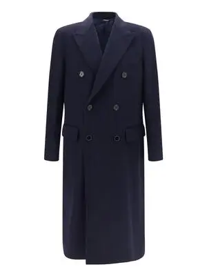 Dolce & Gabbana Double-breasted Wool Coat - Blue