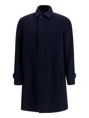 LARDINI Single Breasted Coat - Blue