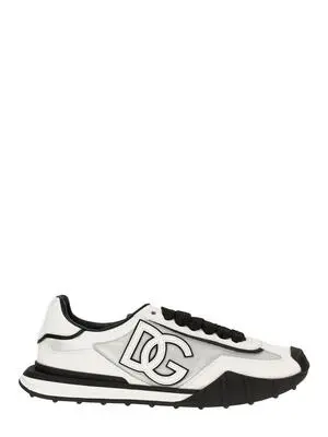 Dolce & Gabbana Dg Logo Leather Sneakers - White