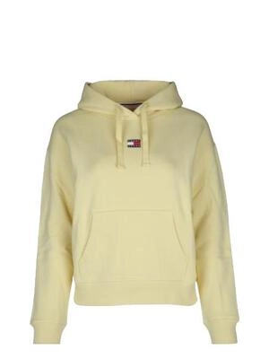 Tommy Hilfiger Logo Embroidered Drawstring Hoodie - Nude