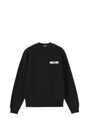 Jacquemus Crew Neck Long-sleeved Sweatshirt - Black