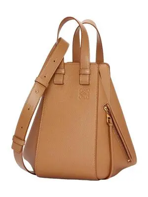 Loewe Small Hammock Bag In Soft Grained Calfskin - Brown